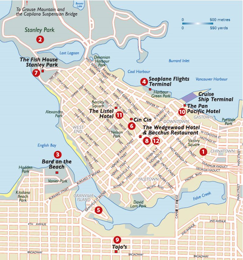 Map Of Seattle Vancouver Victoria